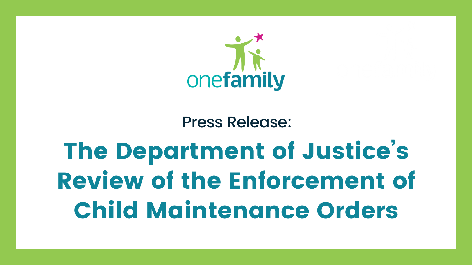 The Department of Justice’s Review of the Enforcement of Child ...